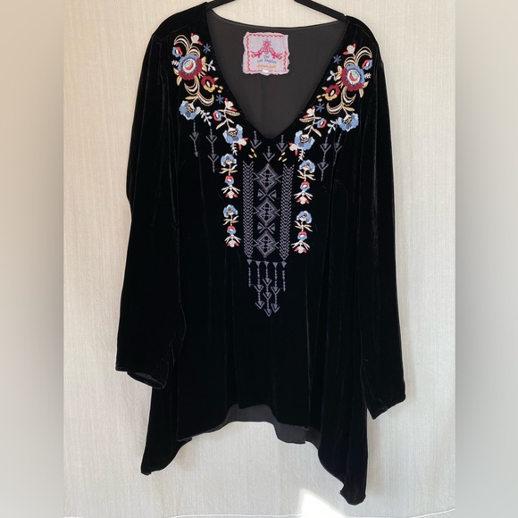 Johnny Was | Tops | Johnny Was Velvet Tunic | Poshmark